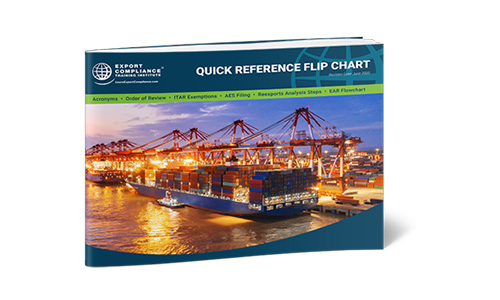 Quick Reference Flip Chart | Export Compliance Training Institute